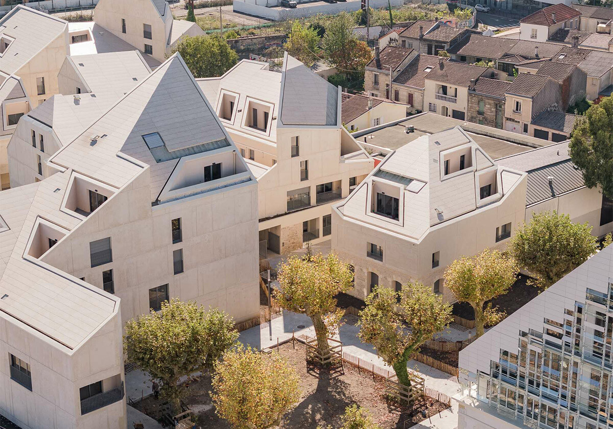 Spitze Dächer in Bordeaux / Wohnanlage von Atelier Cambium und OLGGA ...